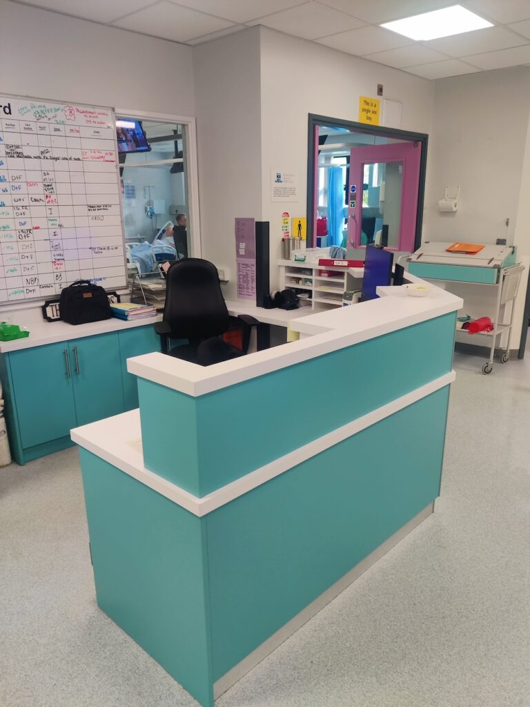 Crafting Efficiency: JFW Ltd Cabinetmakers' Bespoke Nurse Base Counter ...