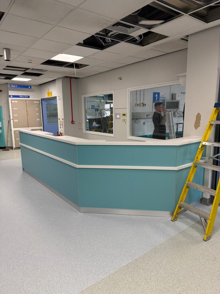 Hospital Furniture Solutions – Bespoke Nurse Base Desk for George Eliot ...